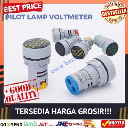 Jual Pilot Lamp Digital Voltmeter Diameter 22mm AD16-22DSV - Merah ...