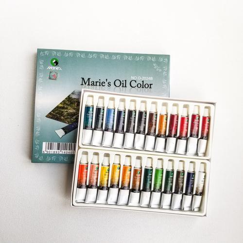 Jual Meries oil colour set 24pcs x 12ml cat minyak paket maries 24 ...