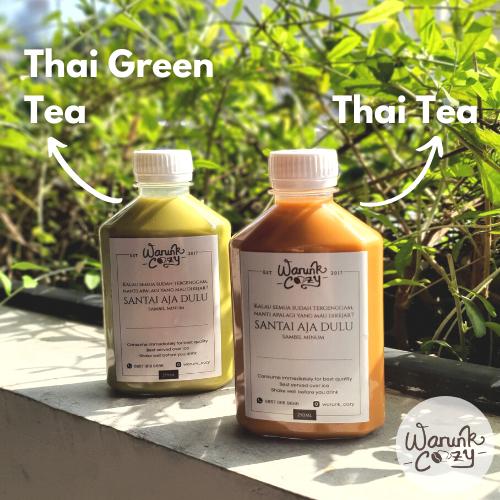 Jual Thai Tea / Thai Green Tea Warunk Cozy RTD (Ready to Drink) 250ml ...