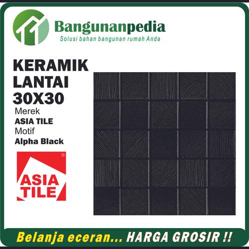 Jual KERAMIK ASIA TILE ALPHA 30X30 KW 1 HARGA PER DUS - BLACK - Kab ...
