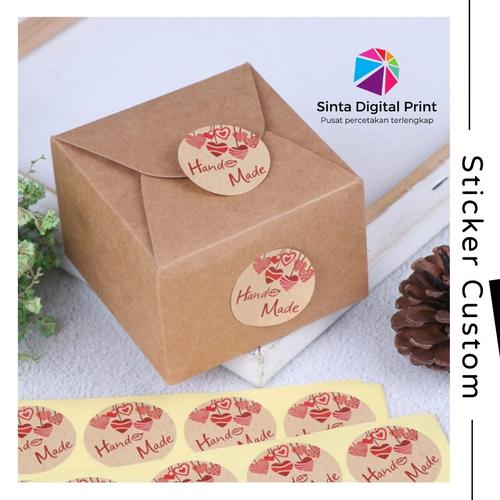 Jual Cetak Stiker Segel Label Kemasan Produk / Sticker Custom Desain A3 ...