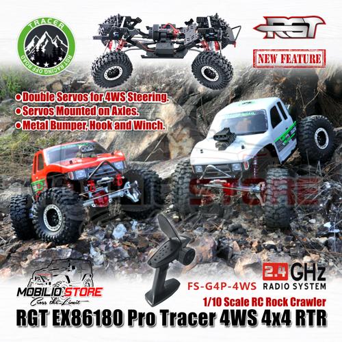 Jual RGT EX86180 Pro Tracer 4WS 4x4 RTR 1/10 Scale RC Rock Crawler Off ...