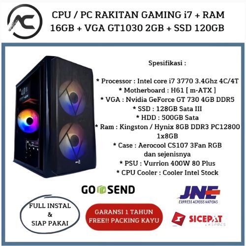 Jual PC RAKITAN GAMING EDITING i7 (Ram 8Gb + Vga 2Gb DDR5) - CPU ONLY ...