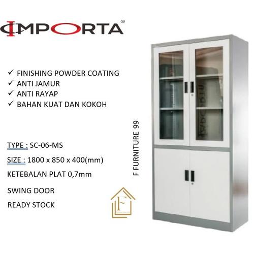 Jual Lemari Arsip Lemari Besi Pintu Swing Kaca & Besi IMPORTA SC-06-MS ...