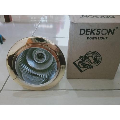Jual Fitting Lampu Downlight DEKSON 4" Gold Kap Rumah Lampu - Kab ...