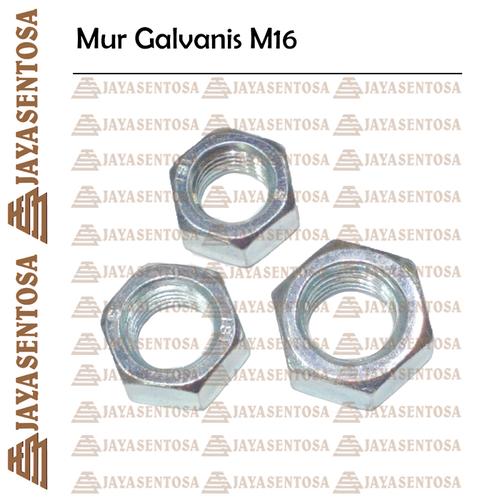 Jual Mur Galvavnis M16 / Mur Galvanis M16 Hexagonal / Nut M16 - Jakarta ...