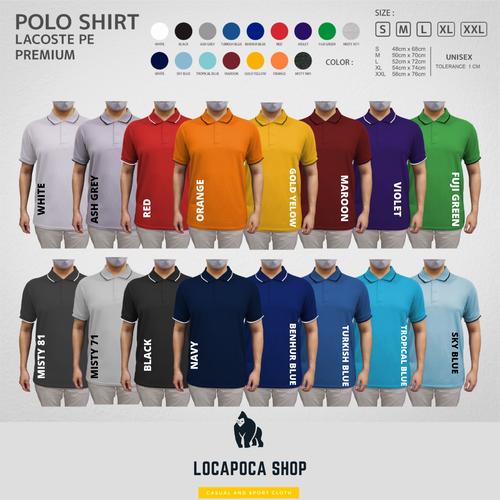 Jual KAOS POLO SHIRT POLOS PE PREMIUM (KERAH LIST) - White, M - Jakarta ...