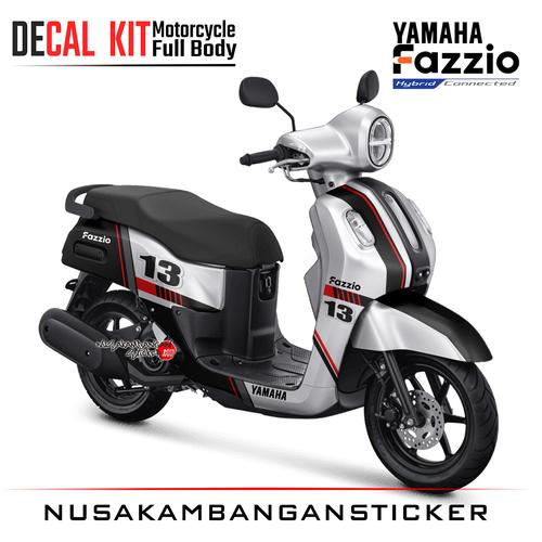 Jual Stiker Yamaha Fazzio Black White - Graftac, Glossy Kilap - Kab ...