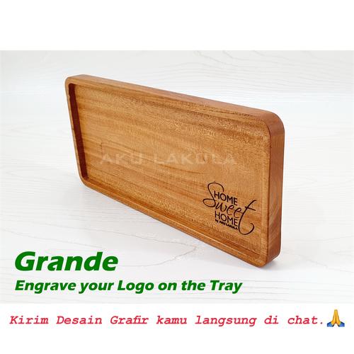 Jual FREE GRAFIR Tray Kayu Mahoni 14x30x2cm / Nampan / Tatakan ...