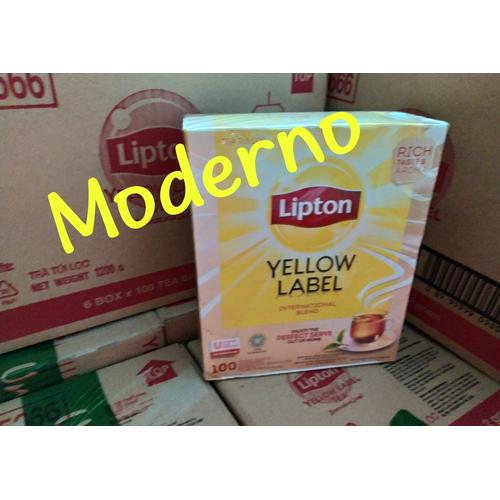 Jual Lipton yellow label tea 100 sheet non envelope 6 x 100 x 2g ...