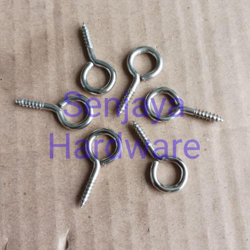 Jual Sekrup skrup gantungan cantolan kapstok tutup screw eyes - 2 ...