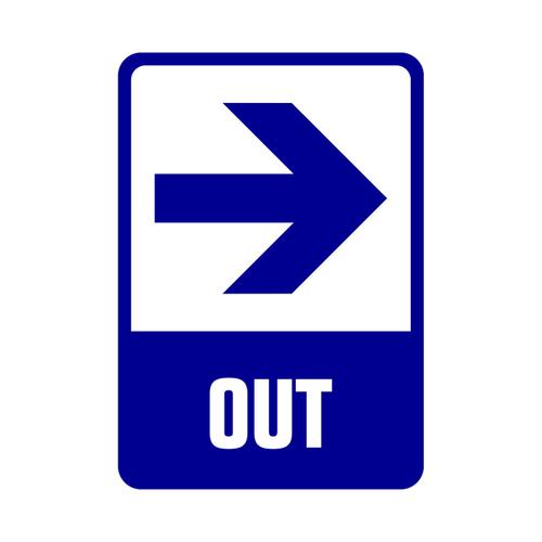 Jual sign RAMBU OUT ( KELUAR ) 30 CM X 45 CM PLAT akrilik - Kab. Tegal ...