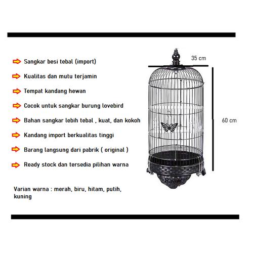 Jual SANGKAR BESI IMPORT KANDANG BURUNG LOVEBIRD LOVE BIRD KENARI ...