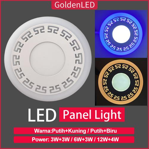 Jual Golden LED LAMPU DOWNLIGHT LED 3 WARNA 6WATT LED PANEL LIGHT LED ...