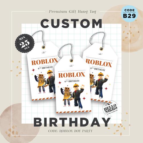 Jual Gift tag birthday B29 - Roblox Boy Ok kartu ucapan ulang tahun ...