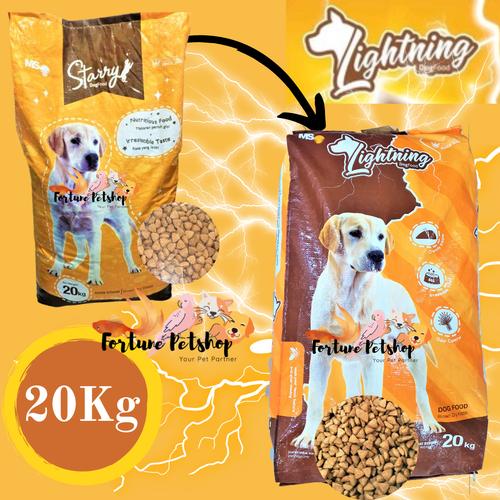 Jual EKSPEDISI - LIGHTNING Dog Food beef 20kg Pakan Anjing Lightning ...