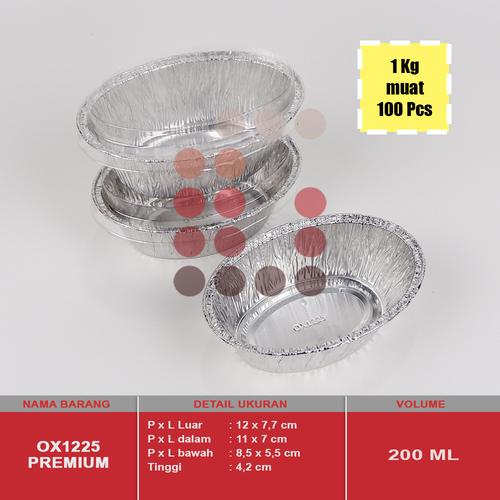 Promo alumunium foil cup OX 1225 + tutup - OX1225 EKONOMIS - Kota ...