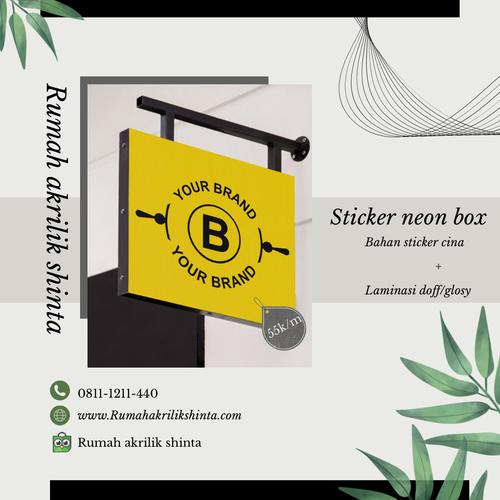 Jual Sticker neon box-Bahan sticker cina+laminasi-outdoor dan indoor ...