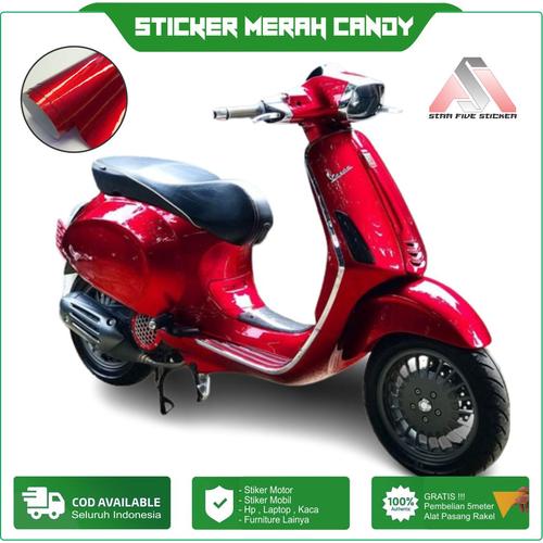 Jual Stiker Skotlet Motor Warna Merah Candy - Alat Pasang - Kota Bekasi ...