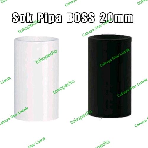Jual Sok Pipa Listrik 20mm BOSS Hitam Putih - Hitam, 20MM - Kota ...