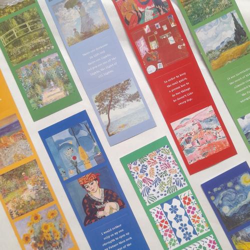 Jual 3 Lembar Sticker Art Gallery Lukisan Mini Van Gogh Monet Vintage ...