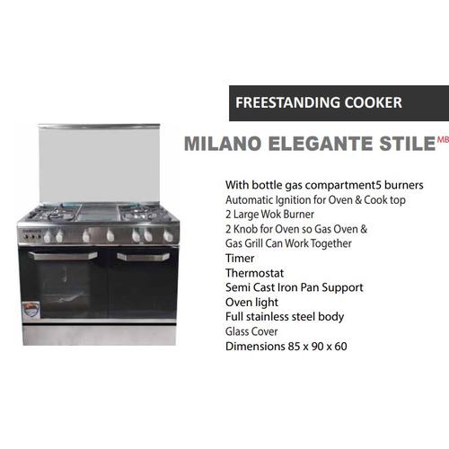 Jual DIAMANTE MILANO ELEGANTE STILE FREESTANDING COOKER 5 BURNER ...
