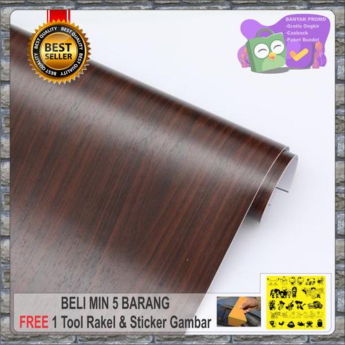 Jual Stiker motif serat kayu/stiker kayu/wallstiker motif kayu Coklat ...