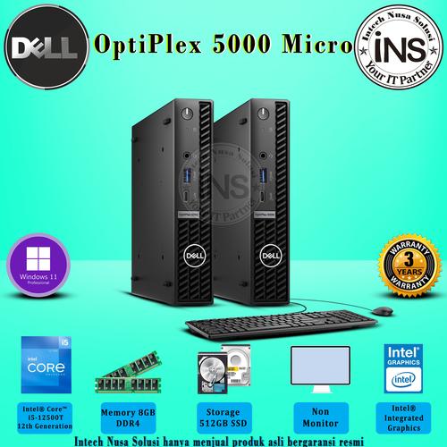 Jual CPU DELL OptiPlex 5000 Micro i5-12500T 8GB 1TB SATA/512GB/1TB SSD ...