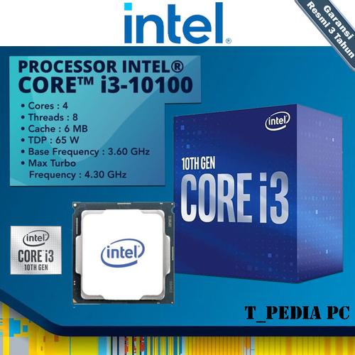 Promo Processor Intel Core I3 10100 Box Comet Lake Socket LGA 1200 Cicil 0% 3x - Jakarta Pusat ...