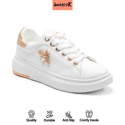 Jual JustLook Yuki Sepatu Sneakers Wanita Sneakers Shoes Import - Putih ...