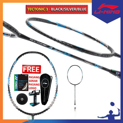 Promo LINING Tectonic 3 R Series 5U Raket Badminton Original - FREE TAS ...