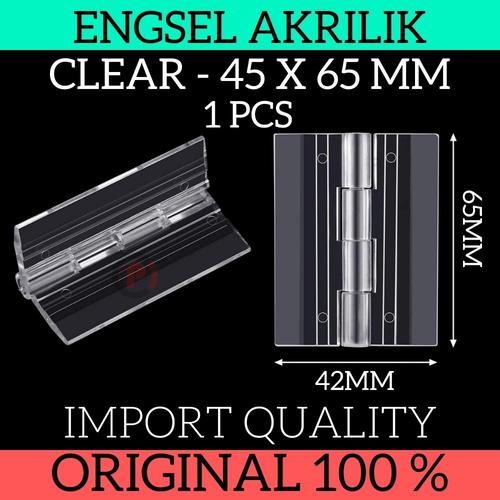 Jual Engsel Hinge Akrilik Acrylic Transparan Clear Ukuran 42 x 65 mm ...