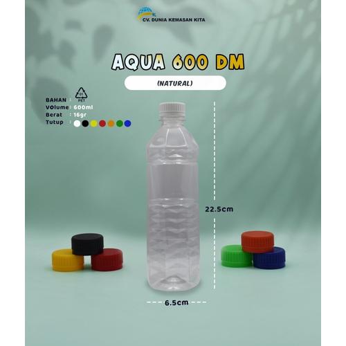 Jual Botol Aqua 600 - 1 pcs - Botol Air Mineral 600 ml - Biru Muda ...