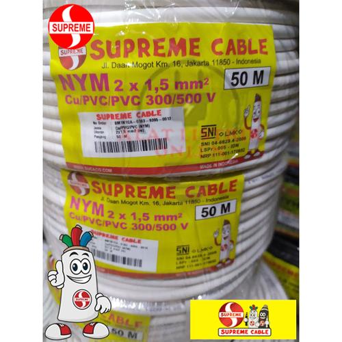 Jual KABEL NYM 2X1.5 MM 50M 50 M 50METER ORI SUPREME - Kab. Badung - Alat Listrik Onlen | Tokopedia
