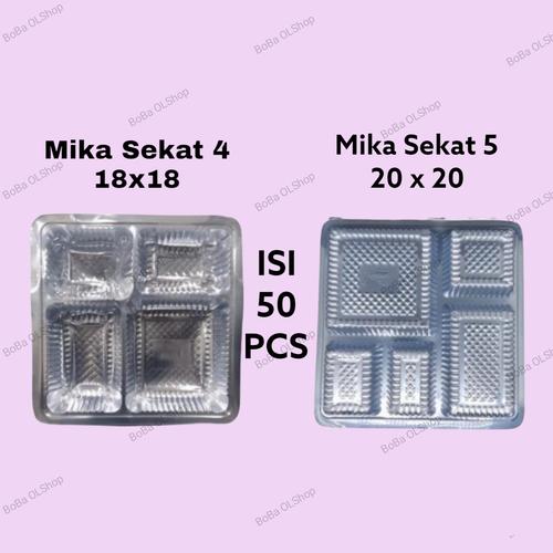Promo Mika Plastik Sekat 4 Dan Sekat 5 Untuk Box Ketring makanan isi ...