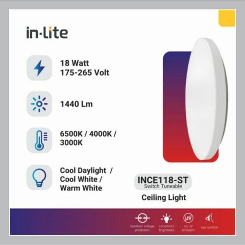Jual INLITE Lampu Baret 18w INCE118 Ceiling Lamp Switch Tunable 18 Watt ...