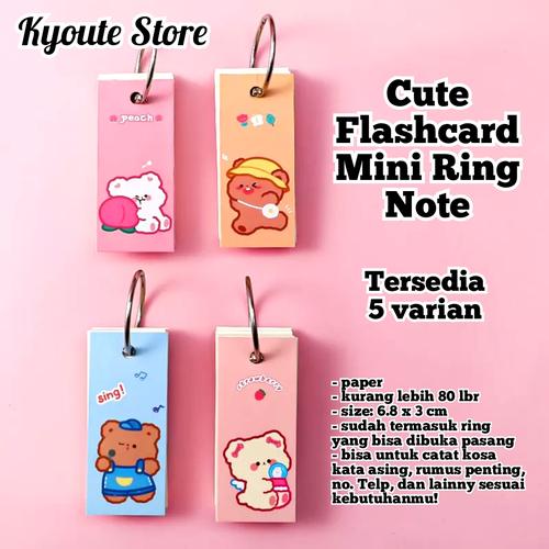 Jual Buku Catatan Saku Mini Ring Note Flashcard Vocabulary Rumus Penting - Girl - Kota Bekasi ...
