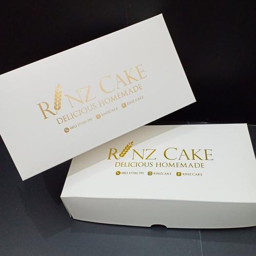 Jual dus packaging kue brownies kotak bolu gulung kardus cake custom ...