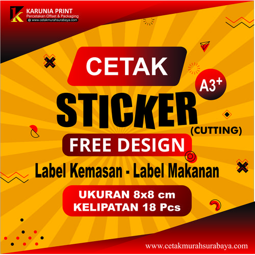 Jual Print Cetak Sticker Label Stiker Chromo A3+ Cutting Grosir Murah 8 ...