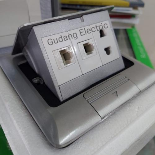 Jual Stop kontak lantai isi 2 Data cat6 Rj45 + Power - Jakarta Pusat ...