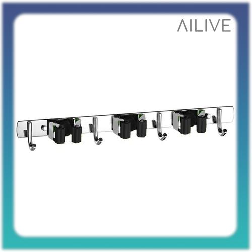 Jual Gantungan Penjepit Sapu Kait Kain Pel Hook Stainless Broom Clip ...