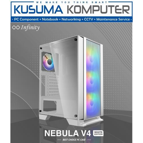 Jual Infinity Nebula V4 White Casing PC Tempered Glass - Kab. Sleman ...