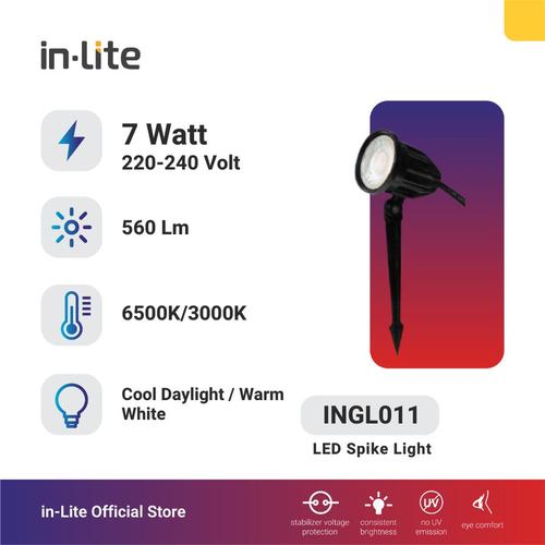 Jual INLITE Lampu Taman Tancap 7w Spike Light INGL011 Lampu Taman 7W 7 ...