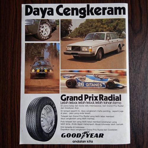 Jual Iklan Jadul Ban GOODYEAR Grand Prix Radial - Poster Otomotif Mobil ...