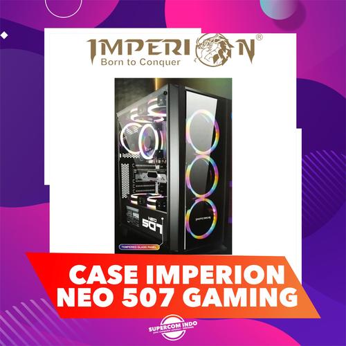 Jual Imperion Neo 507 Tempered Glass ATX PC Gaming Casing RGB Fan - Kab ...