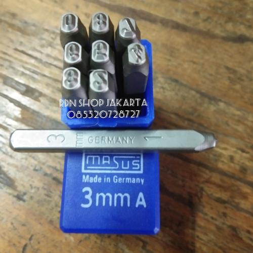 Jual Huruf dan angka ketok set 3 mm heavy duty Masus Germany - Angka 3 ...