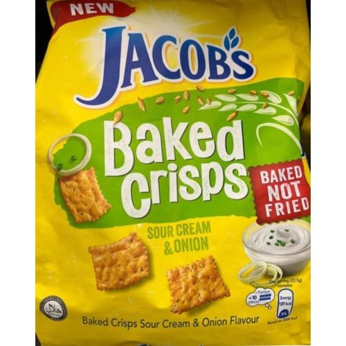Jual Jacobs Baked Crisps Sour Cream & Onion/ Cheddar / Original 229gr ...