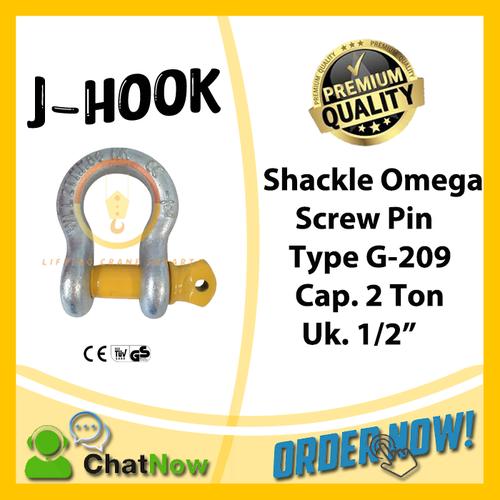 Jual Shackle Omega Bow Sackle G209 2 Ton - 1/2" Segel Screw Pin ...