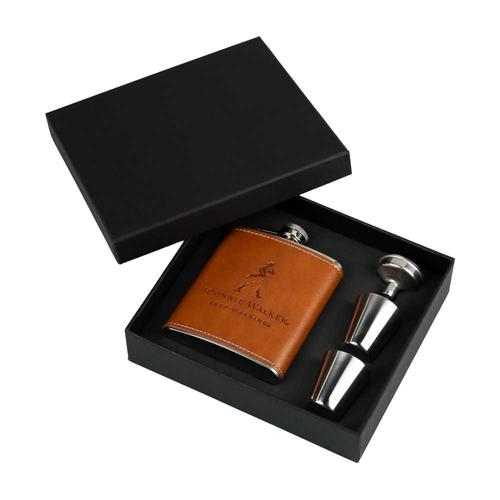 Jual Taganov Whiskey Bottle Hip Flask Brown Leather Botol Minuman 7 Oz ...