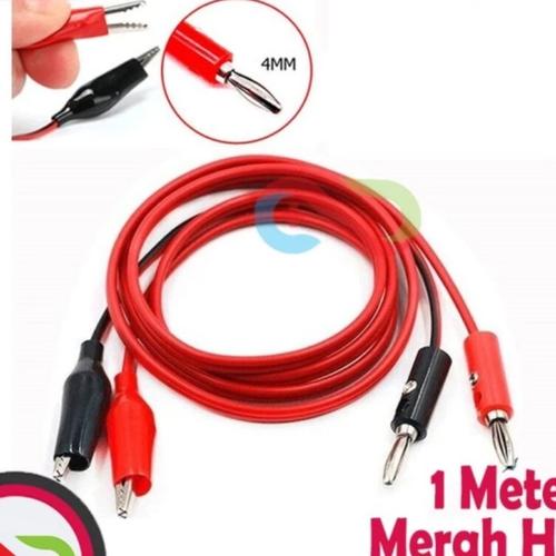 Jual Kabel Alligator to Jack Banana 1set Merah Hitam 1meter Jepitan ...